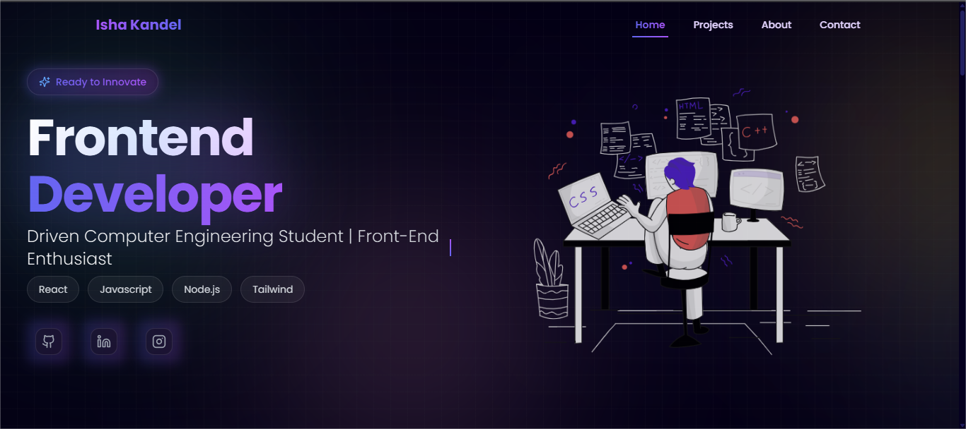 Isha Kandel – Creative Front-End Web Developer | UI/UX Designer from Nepal